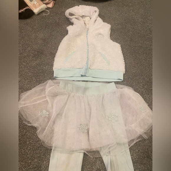 Frozen | Matching Sets | Elsa From Frozen Furry Hooded Vest With ...